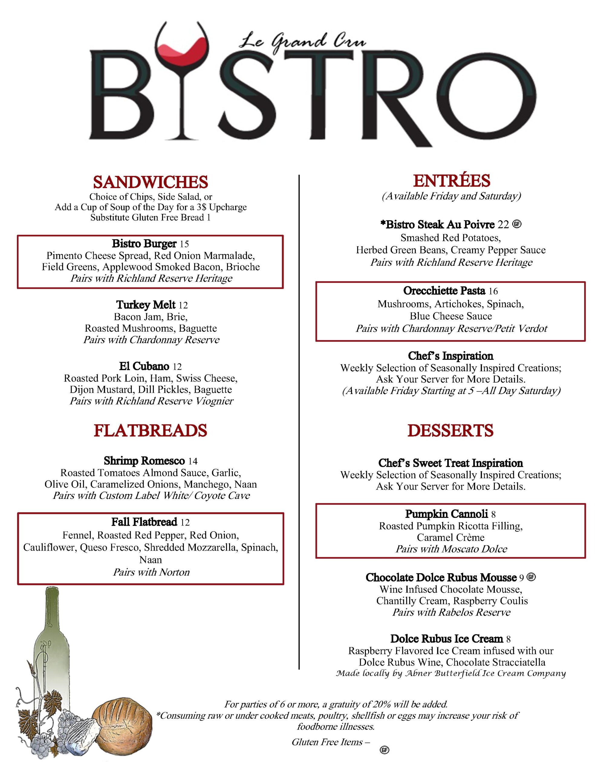 Bistro | Potomac Point Winery