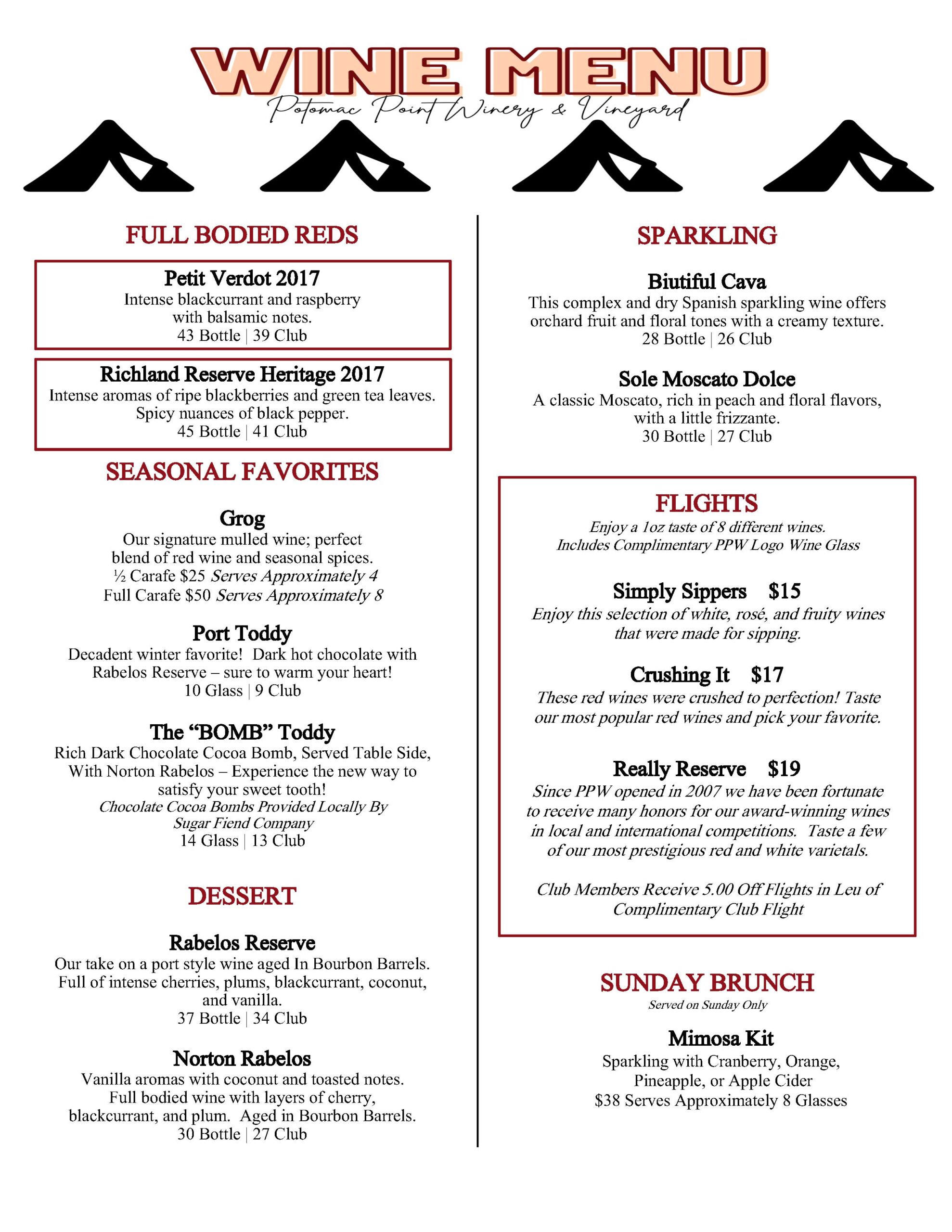 Winter Wine Tents | Potomac Point Winery